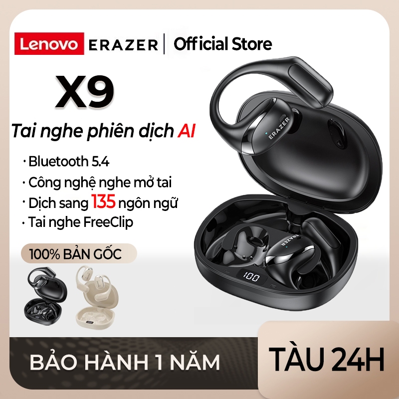 Lenovo ERAZER X9 OWS Tai nghe không dây Bluetooth 5.4 Tai nghe âm thanh nổi 3D Giảm tiếng ồn ...