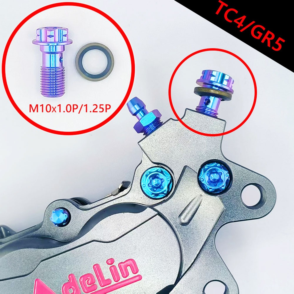 TC4 / GR5 Xe Máy RCS RCB Brembo Dây Phanh Lỗ Đơn Titan Bu Lông M10 1.0 / 1.25 Mm Sân Xe Máy Đĩa ...