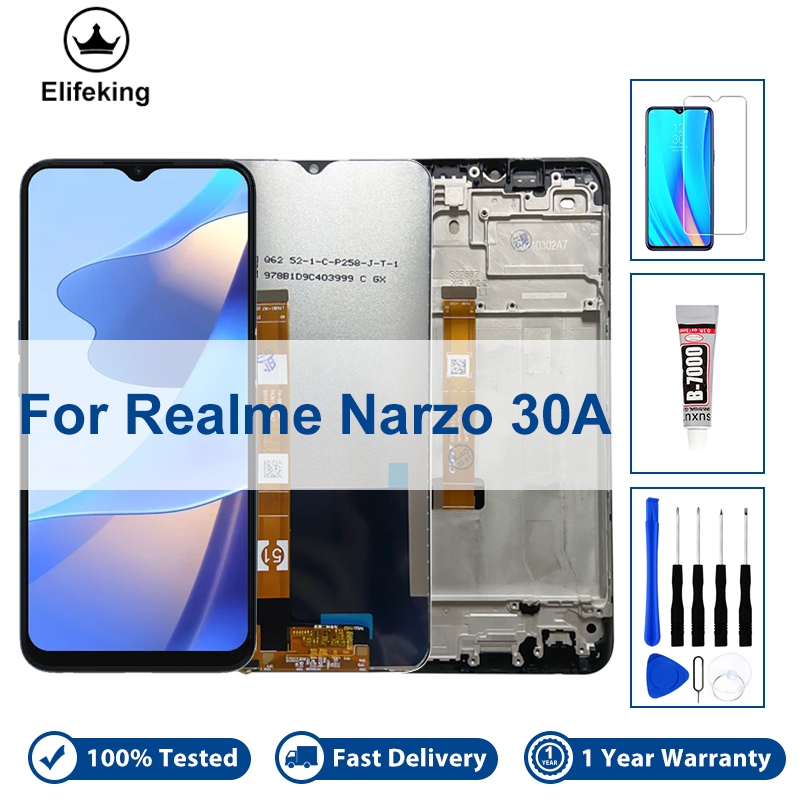 100% Đã thử nghiệm cho Realme Narzo 30A Màn hình LCD Bộ số hóa màn hình ...