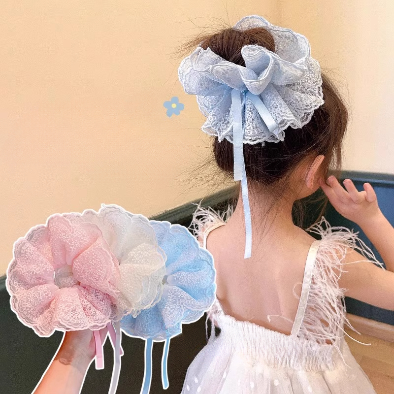 Trẻ em Siêu Cổ Tích Ren Dây Rút Ruy Băng Scrunchy Dây Buộc Tóc | Shopee ...