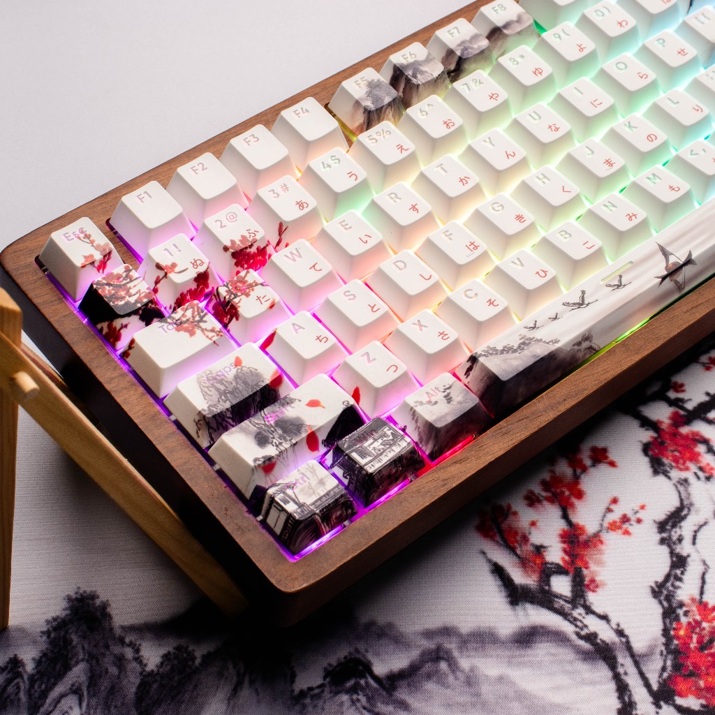 Womier Custom White Nhật Bản Keycaps 127 Phím Cherry Profile Top In ...