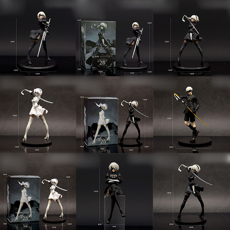 16 Kiểu Nier: Automata 2b Pvc Gk Anime Hoạt Hình Nhân Vật Hành Động Để ...