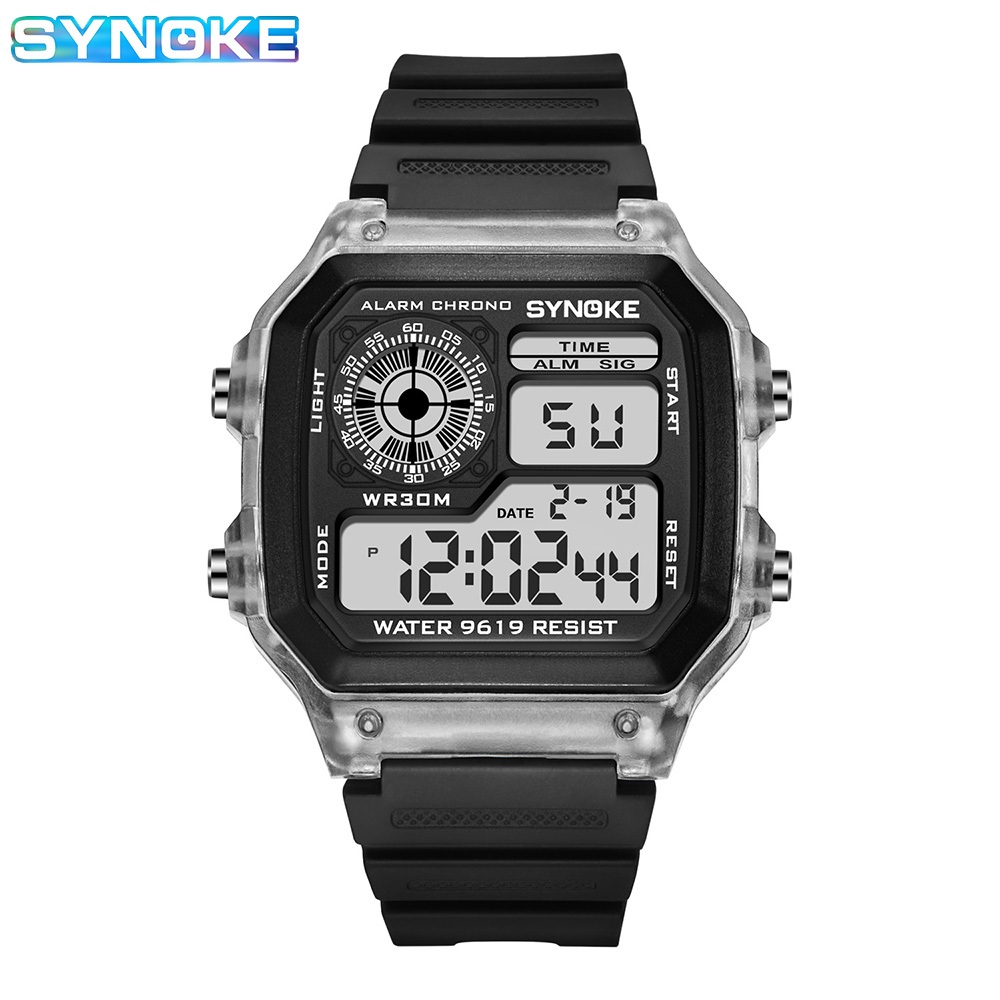 Đồng hồ đeo tay thể thao nam SYNOKE LED Back EL Light Display Watch Đồng hồ đeo tay kỹ thuật số ...