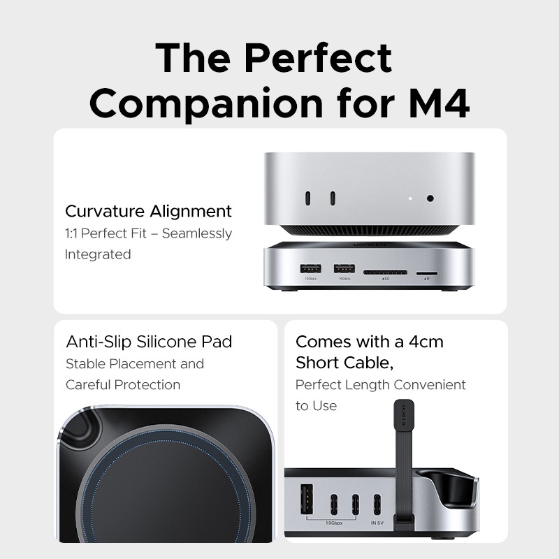 UGREEN USB HUB Docking Station cho Mac Mini M4 M4 Pro M.2 NVMe SSD 8TB ...