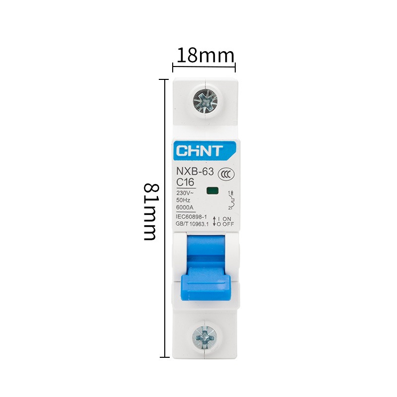 Chint NXBLE-63Y 6A 16A 32A 40A 63A 10mA 0,01A 1P 2P RCBO Bộ ngắt mạch dòng điện dư Bộ ngắt vi ...