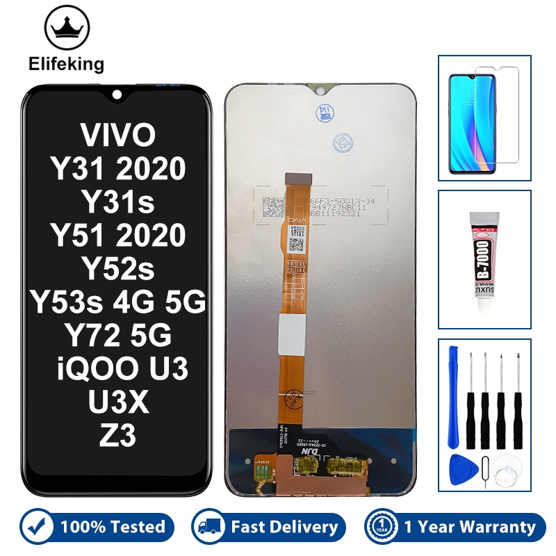 IPS LCD Cho VIVO Y31 2020 Y31s Y51 2020 Y52s Y53s 4G 5G Y72 5G iQOO U3 ...