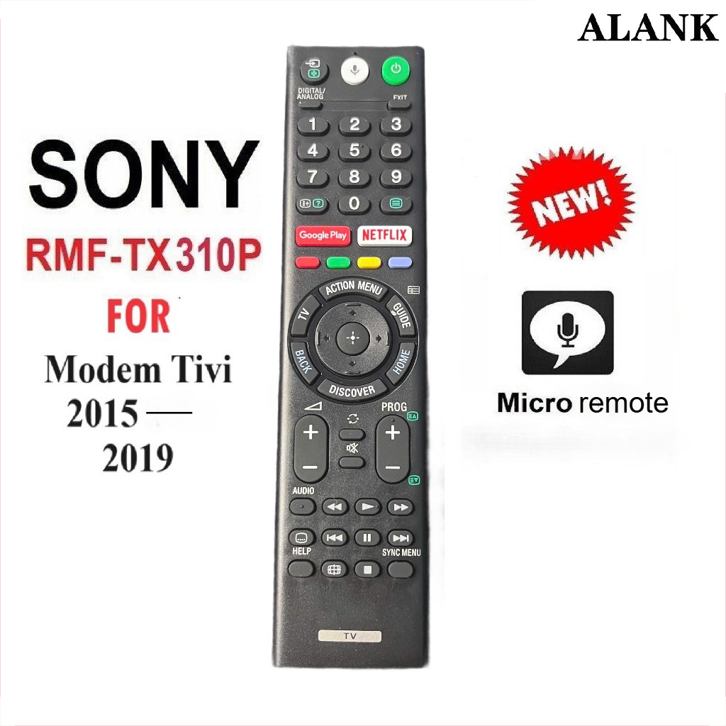 ALANK Điều khiển TIVI Smart SONY đa năng -Remote SONY Giọng nói RMF-TX310P Tương thích với 2015 ...
