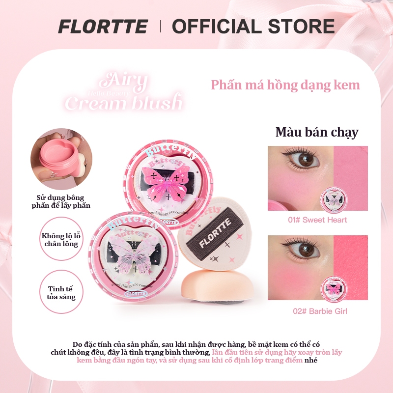 Phấn Má Hồng Dạng Kem True FLORTTE Good Things Are Coming (10 Màu) 6g FLORTTE Official Store ...