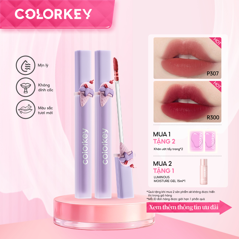 [LIVE] Kem dưỡng môi Colorkey Colorkey Soft Mist Watery Lip Lotion 1.8g ...
