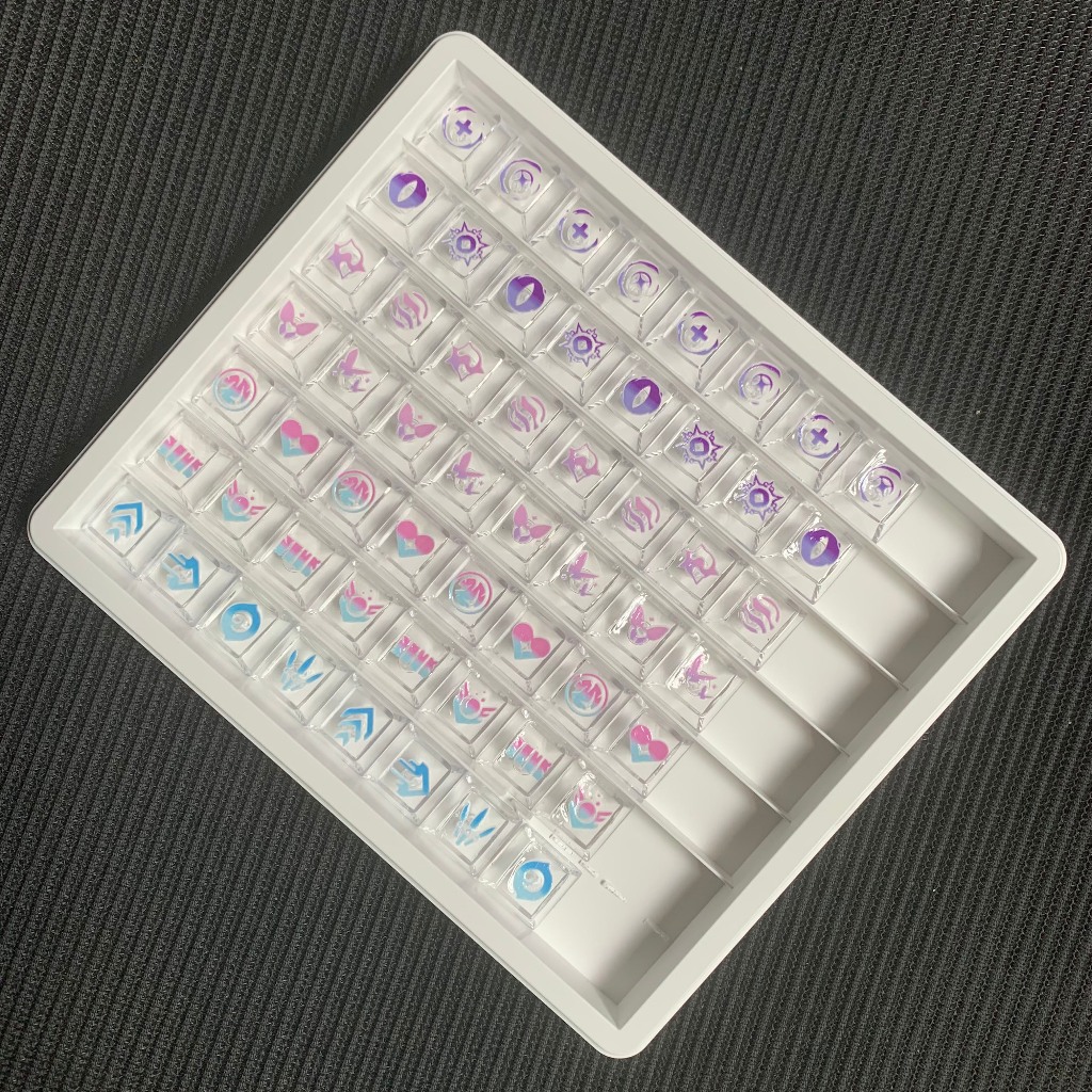 Keycaps trong suốt GIÁ TRỊ đầy màu sắc 4 phím Kỹ năng đại lý R3 + R1 ...