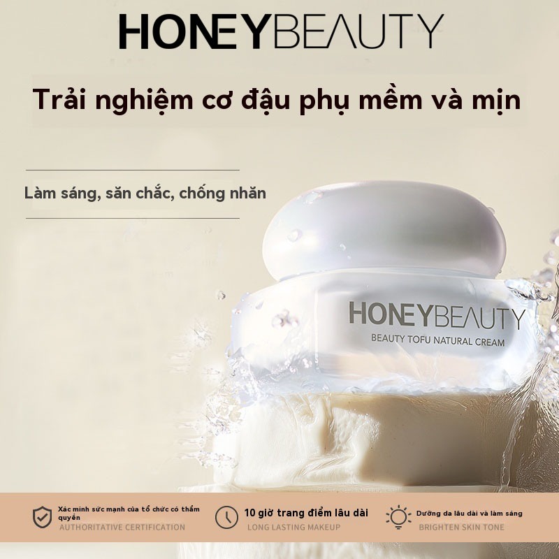 Kem dưỡng ẩm mặt trần HoneyBeauty, Dưỡng ẩm lâu trôi, Nhẹ và thoáng khí, Công nghệ dưỡng ẩm sáng ...