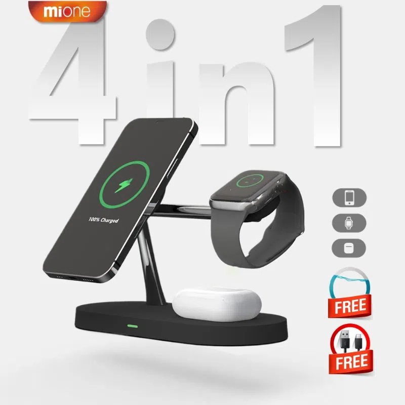 MIONE Đế Sạc Không Dây 4 Trong 1 Đế Sạc QI Cho IP 15 14 13 12 Pro Max ...