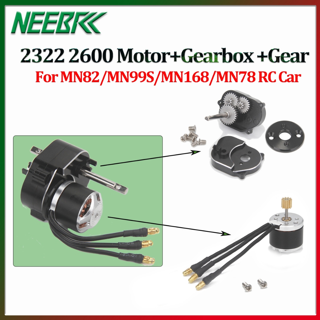 Neebrc 2322 2600KV Động cơ không chổi than bánh xích Outrunner với hộp số kim loại đầy đủ cho ...