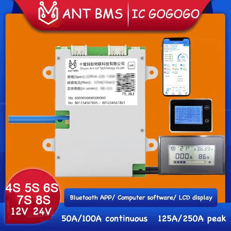 7S đến 8S ANT BMS Smart 5S 6S 7S 12V 24V Pin Lithium Ban Bảo Vệ Li-ion ...