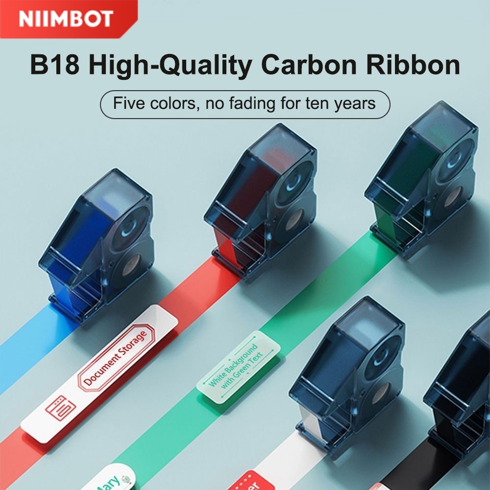 Niimbot B18 Resin Based Carbon Ribbon 14mm*16m Long-lasting Non-fading ...