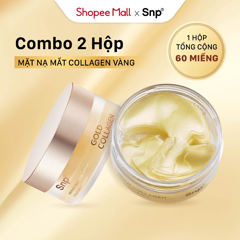 Mặt nạ mắt SNP Gold Collagen dưỡng ẩm, giảm thâm, dưỡng sáng, chống lão ...