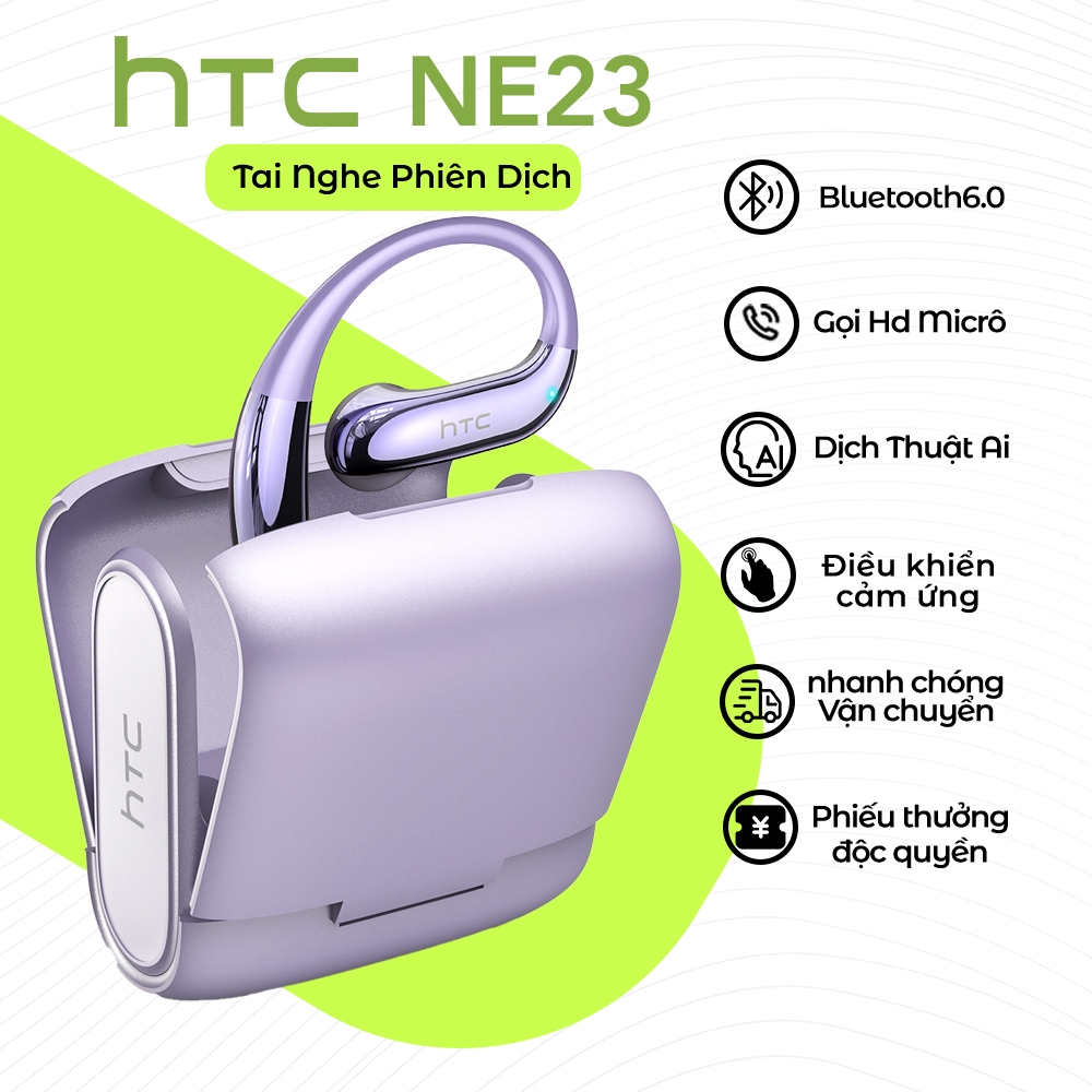 HTC NE23 Tai nghe dịch bluetooth 6.0 Tai nghe khử tiếng ồn Điều khiển ...