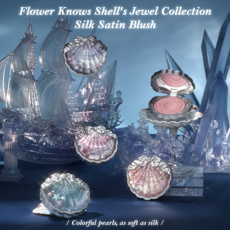 [Live] Flower Knows Shell 's Jewel Collection Silk Satin Blush 5g ...
