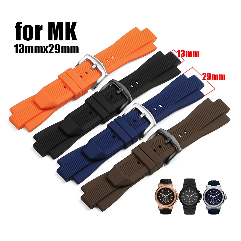 Dây đeo đồng hồ cao su silicon 13mmx29mm cho Michael Kors MK8730 MK9019 ...