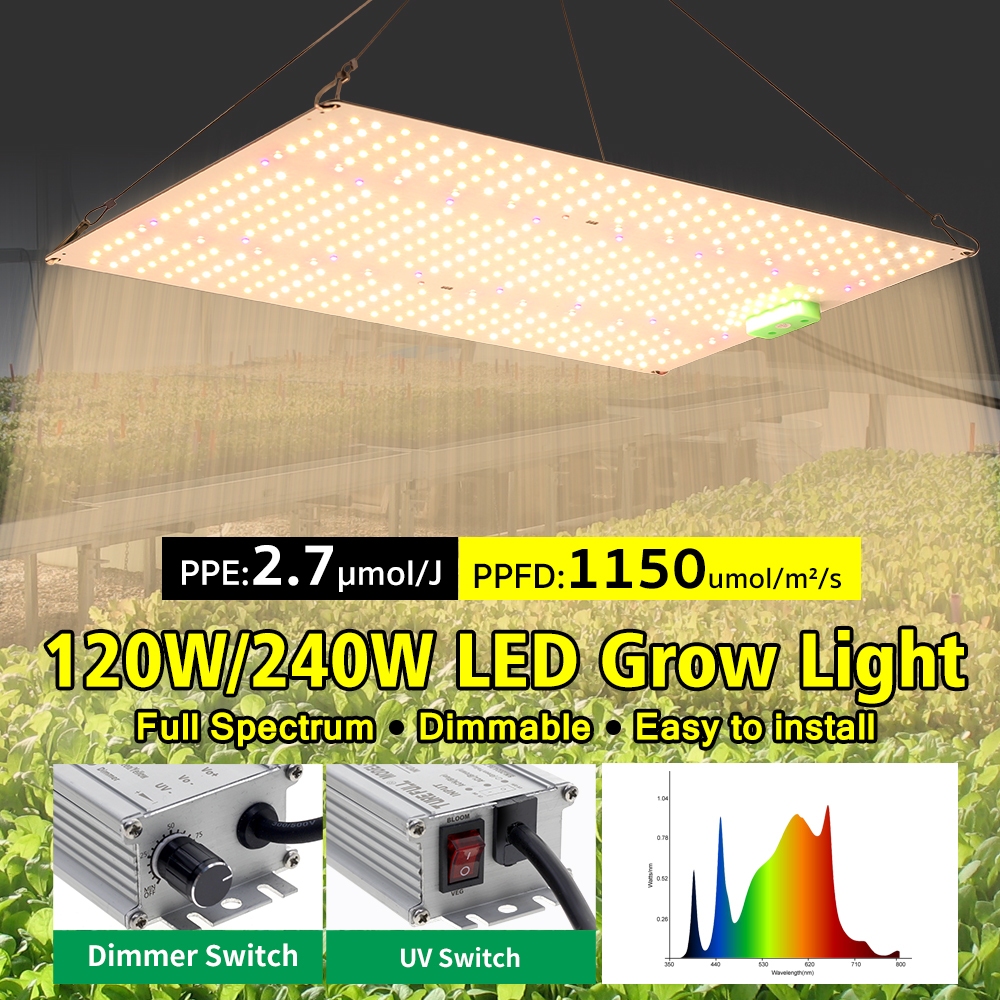 Đèn LED phát triển 120W Full Spectrum Samsung LM281B UV Có thể điều ...
