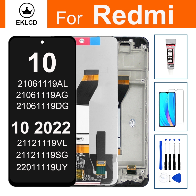 Màn hình 6,5 "cho Xiaomi Redmi 10 Redmi10 2022 21061119AG 21121119Bộ số ...