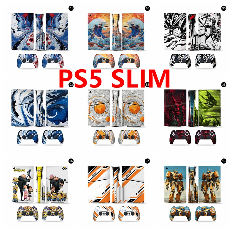 Miếng Dán Da 17 Màu Tương Thích Với Sony Playstation 5 Slim Disc ...