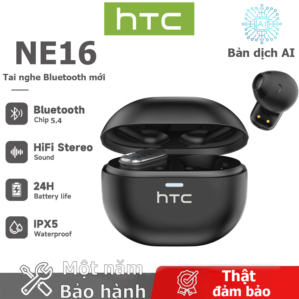 Tai nghe Bluetooth dịch thuật AI HTC NE16 Tai nghe không dây dịch thuật ...