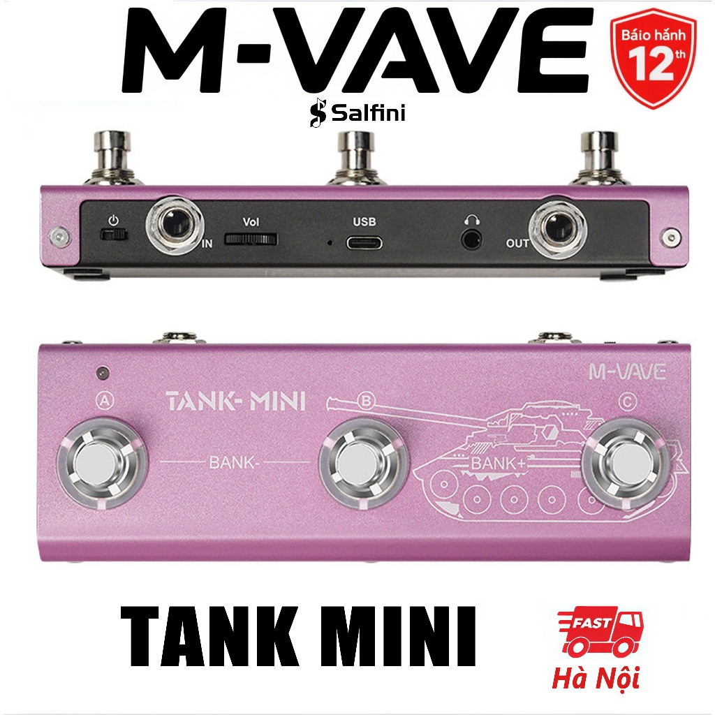 M-vave TANK MINI Electric Guitar / Bass Multi-Effects Pedal Hỗ trợ Tone ...