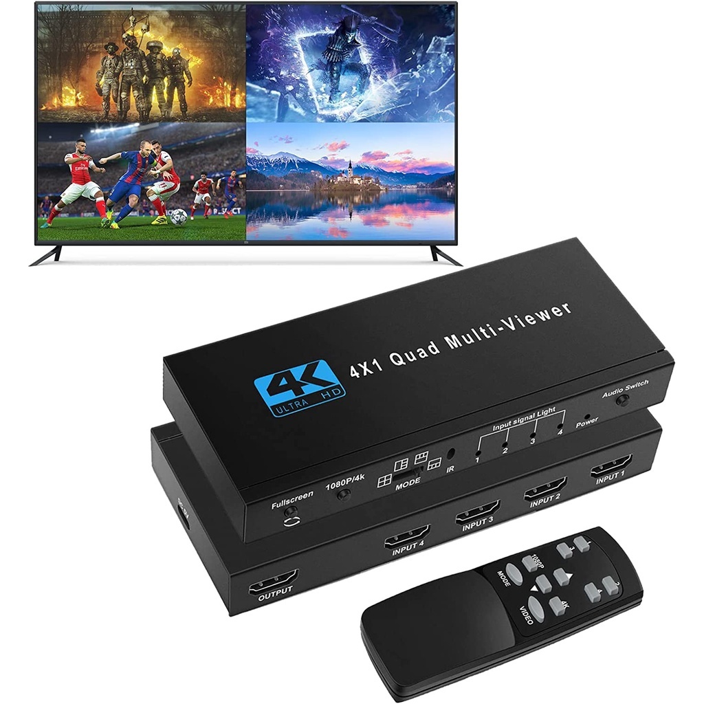 4K HDMI Quad Multiviewer 4x1 1080P HDMI 4 Màn Hình Multiviewer Liền ...