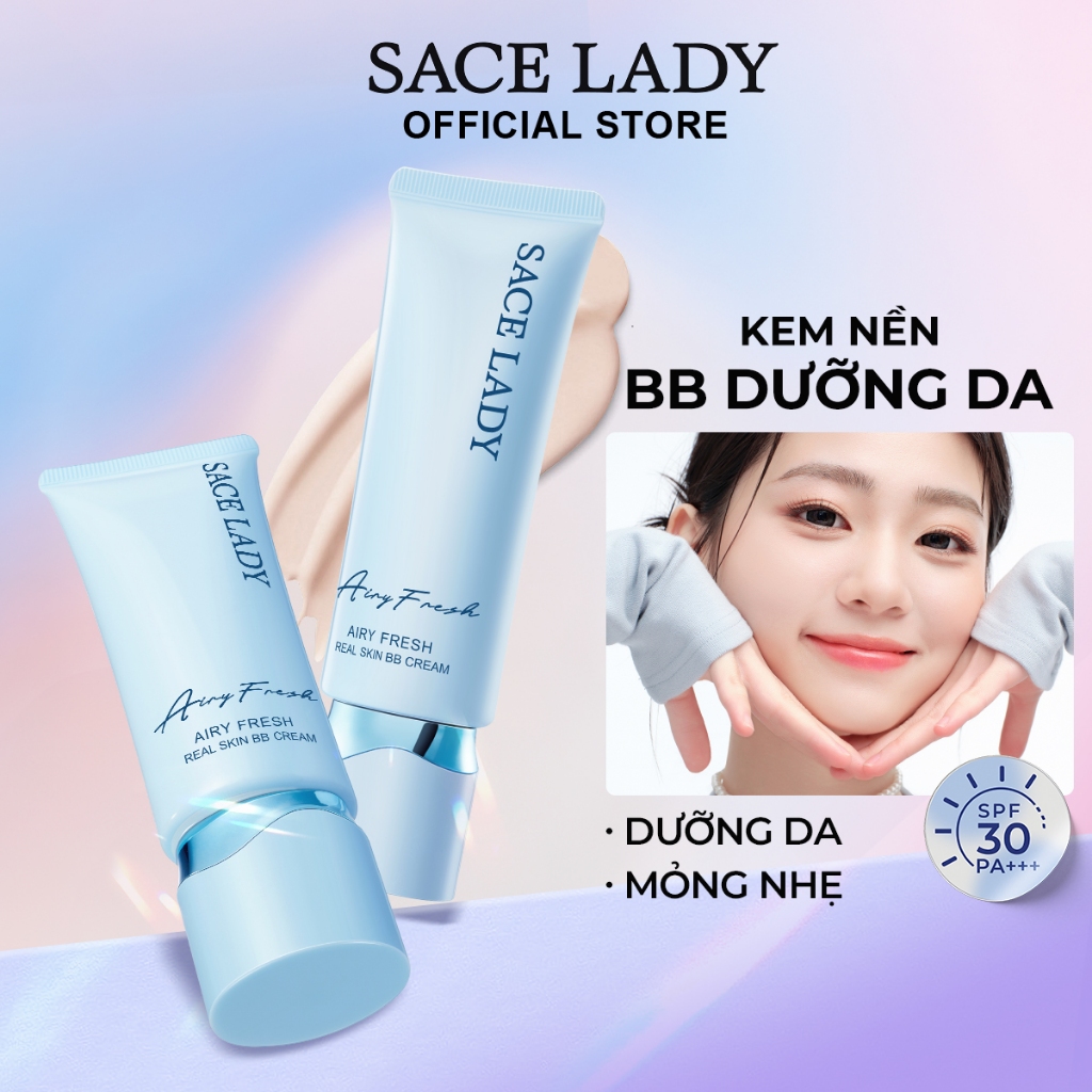Kem Nền BB Cream SACE LADY Dưỡng ẩm tự nhiên Mỏng và nhẹ Chống nắng ...