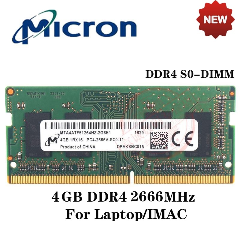 Bộ nhớ Micron DDR4 RAM 4GB 8GB 16GB 2133 MHz 2400 MHz 2666 MHz 3200 MHz ...