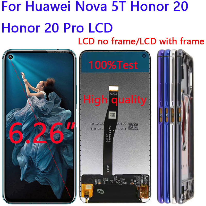 Dành cho Huawei Nova 5T Honor 20 Honor 20 Pro YAL-AL10, YAL-L41 YAL-L21, YAL-AL00 Màn hình LCD ...