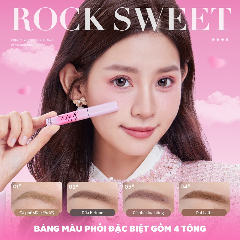 Rock SWEET RS Velvet Mist Tint 4 Eyebrow Tint Lâu trôi, Wild Brow Look ...