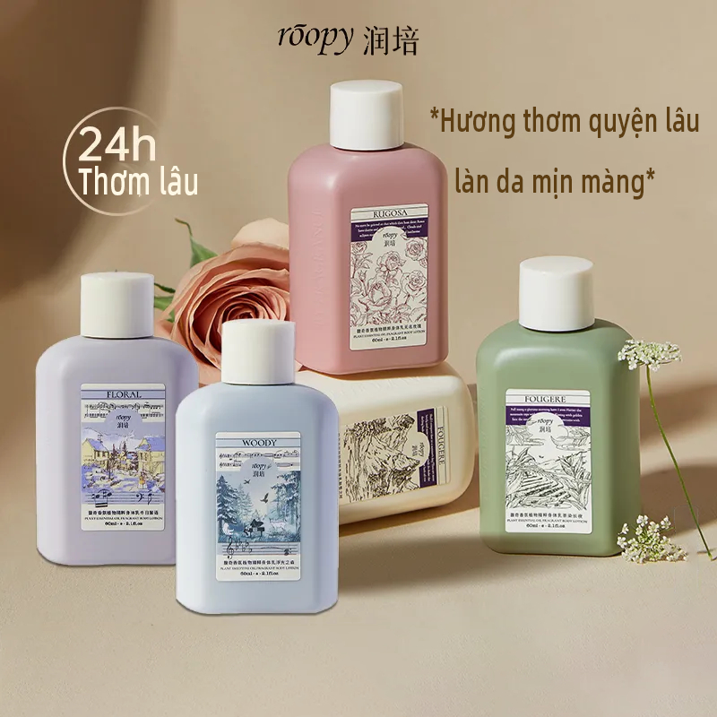 Roopy Sữa dưỡng ẩm toàn thân Không dính, giữ hương lâu dài, sữa cơ thể ...