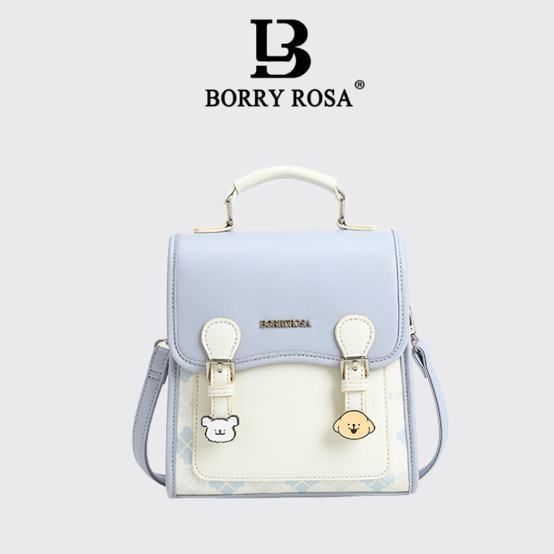 BORRY ROSA Ba lô màu xanh Ba lô chó con Ba lô xanh tươi Ba lô chó con ...