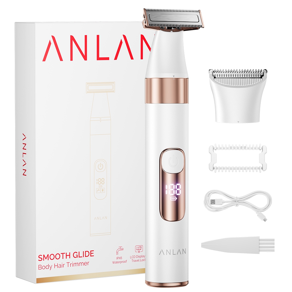 ANLAN Điện Cơ Thể Tông Đơ Cắt Tóc Di Động Hai Đầu An Toàn Lưỡi Dao Khô Ướt Máy Cạo Râu Cho Nách ...