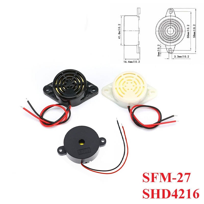 Còi Báo Động SFM-27 DC 3-24V 12V Độ Chính Xác Cao Cho Arduino Car Van ...