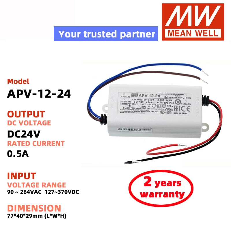 MEAN WELL APV-12-5 APV-12-12 APV-12-24 APV-12-15 Bộ nguồn điều khiển ...