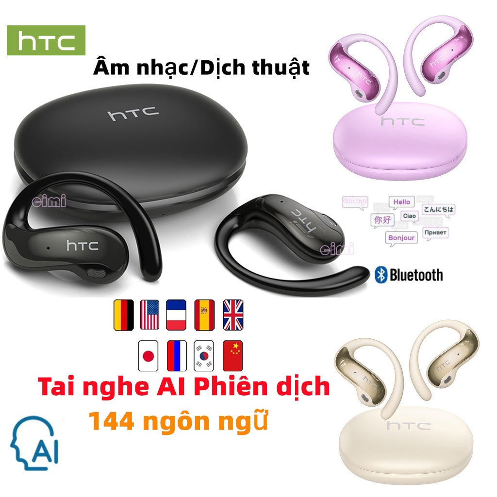 Tai nghe Bluetooth HTC NE19 Dẫn truyền xương Tai nghe thể thao Khử ...