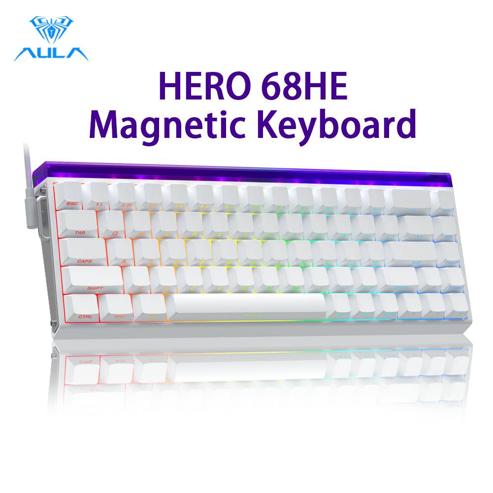 Aula HERO 68HE Bàn phím cơ RT từ tính 68Keys Bàn phím Pudding RGB có ...