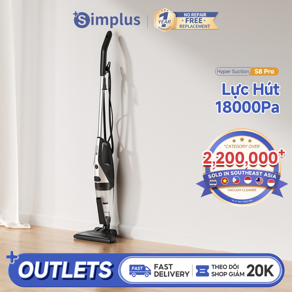 Simplus Máy Hút Bụi Cầm Tay Có Dây Lực Hút Mạnh 18000Pa XCQH014 - Bảo Hành 12 Tháng | Shopee ...