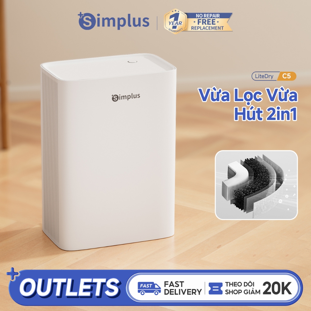 Simplus Máy Hút Ẩm Và Lọc Không Khí Simplus Bình Chứa Nước 1500mL CUSH005 - Bảo Hành 12 Tháng ...