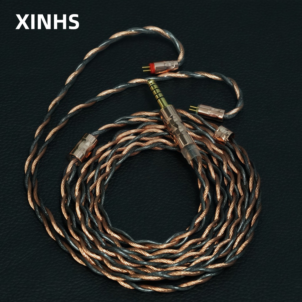 XINHS 4-core 7N single crystal copper silver plated+graphene high-purity headphone upgrade line ...