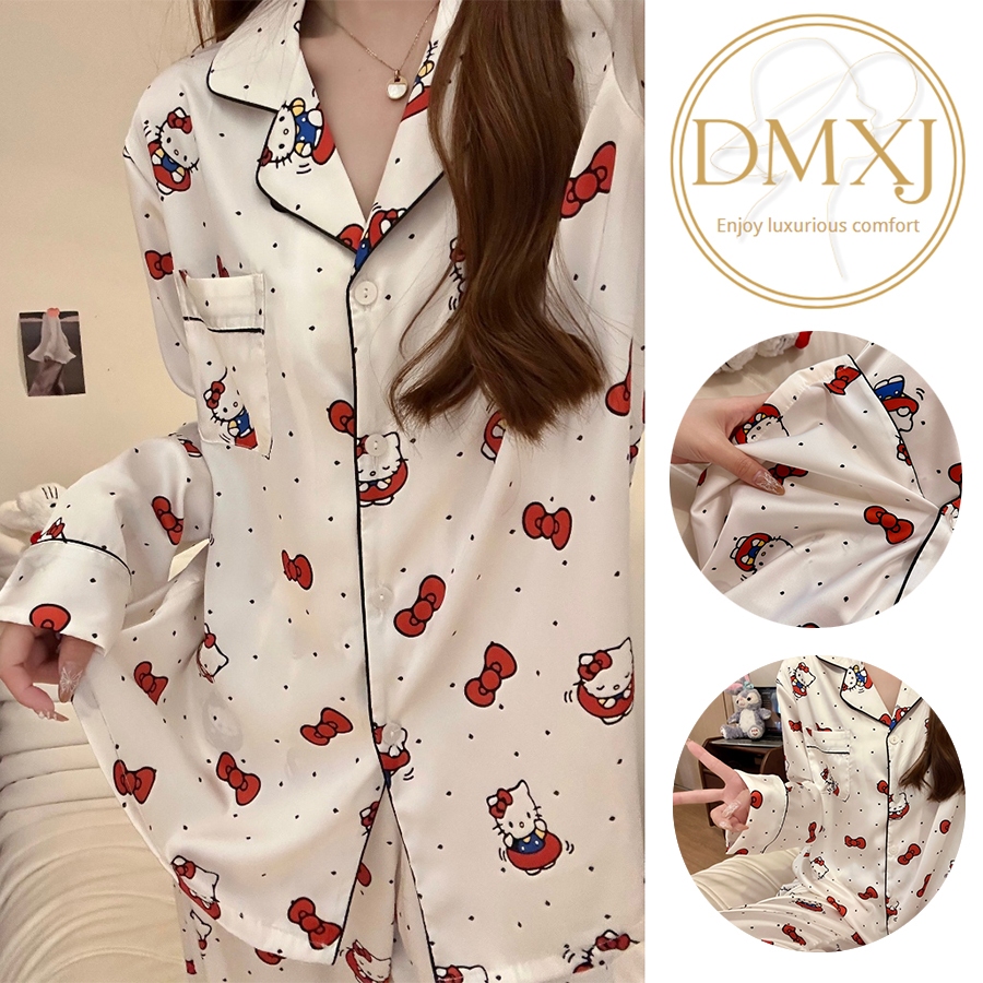 [DMXJ] Áo phim hoạt hình dễ thương Kitty in lụa cho nữ cỡ lớn | Shopee ...