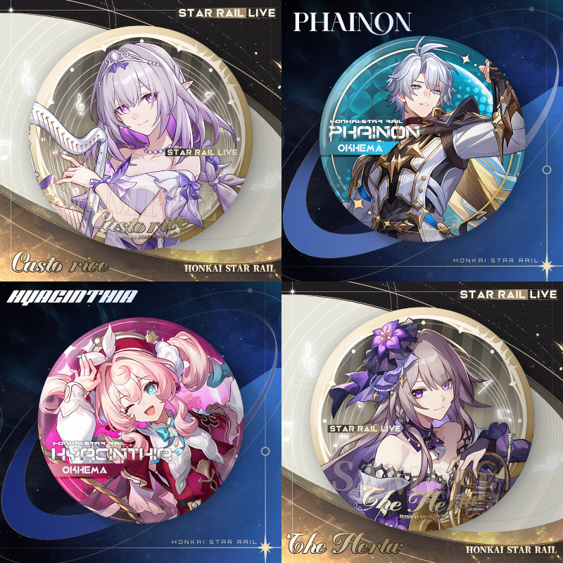 Honkai: Huy hiệu Star Rail Phainon Mydei nhấp nháy trâm cài đom đóm ...