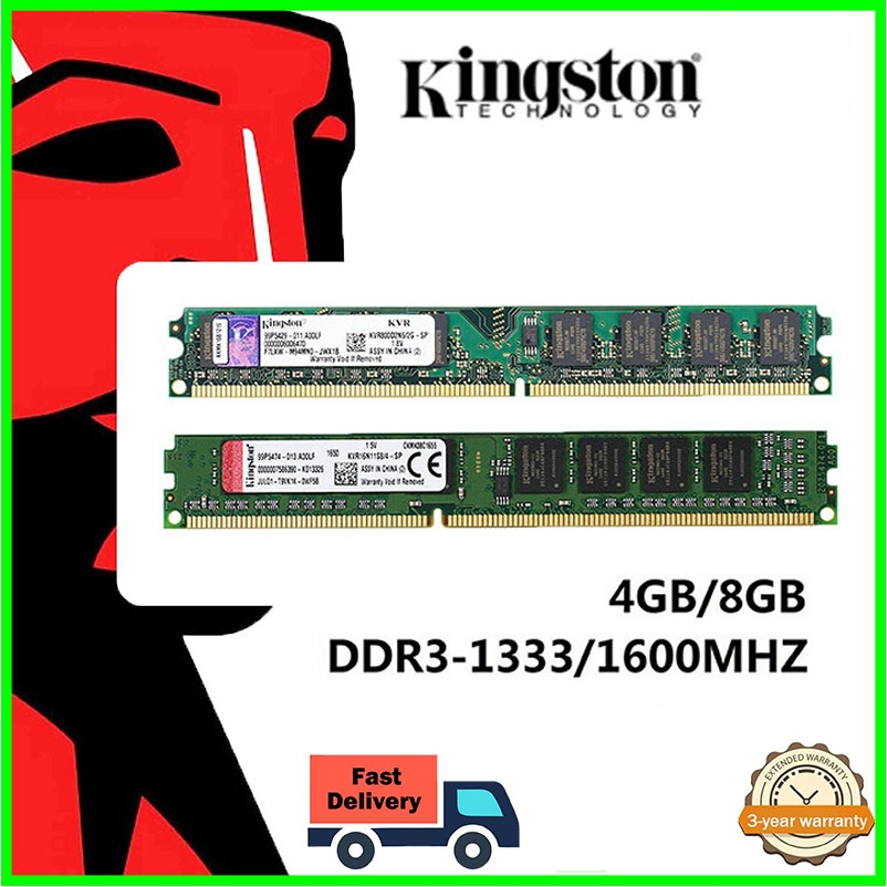 Kingston Desktop 8GB 4GB RAM DDR3 DDR3L UDIMM 1333 MHz 1600 MHz 240Pin 1.35V 1.5V PC3-8500 10600 ...