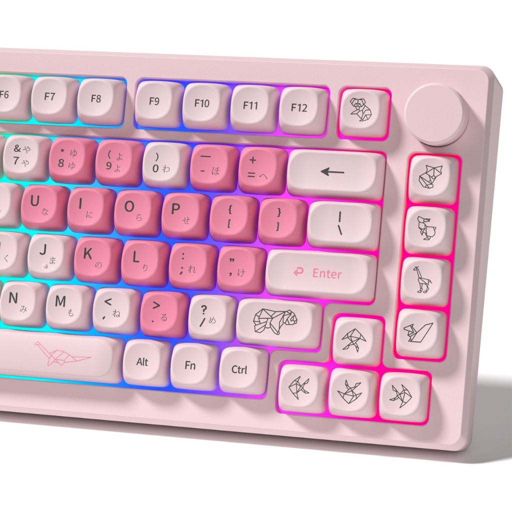 Womier PBT Keycaps 132 Phím MOA Profile Dye-Sublimation Pink Custom ...