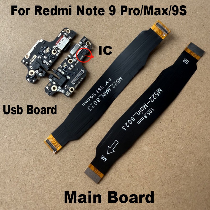 Dành Cho Xiaomi Redmi Note 9S 9 PRO MAX Bo Mạch Chủ Chính + Cổng Đế Sạc ...