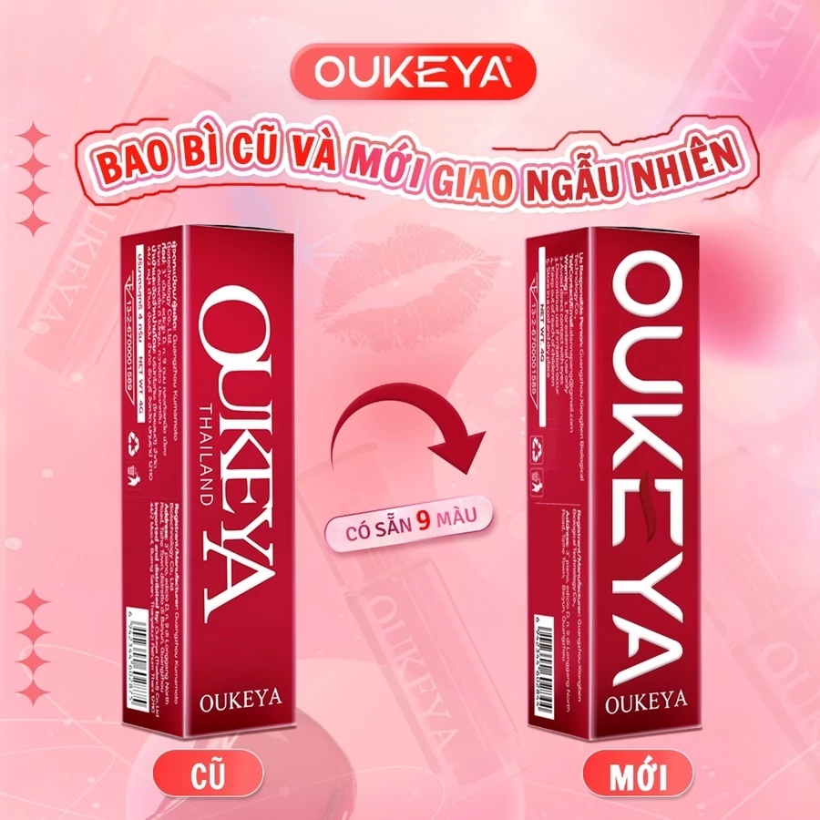 OUKEYA Son Gloss Tint Mini - Bóng Bền Màu, Cấp Ẩm,Tông Màu Trẻ Trung ...
