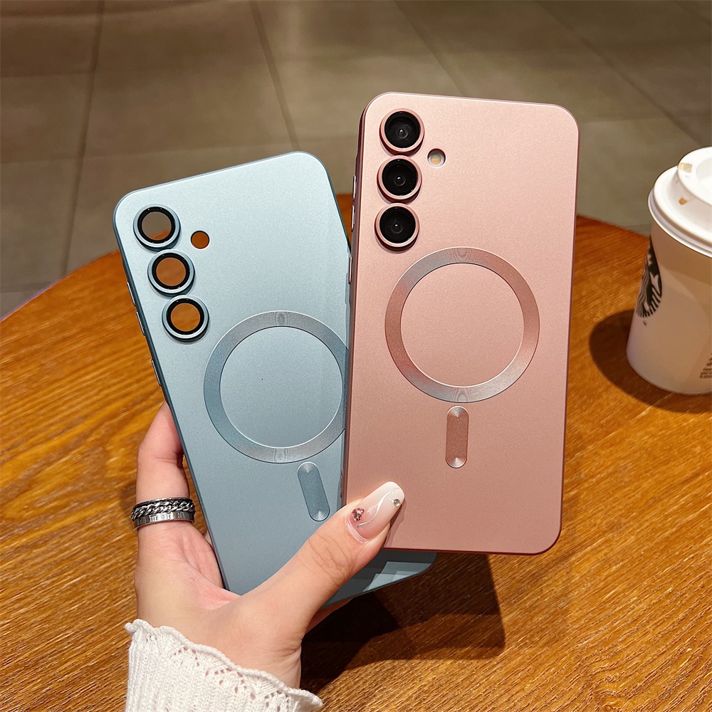 Ốp Điện Thoại Sơn Kim Loại Từ Tính Cho Samsung Galaxy A17 A56 A36 A26 A16 A55 A25 A35 A15 A54 ...